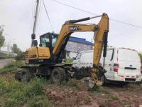 China SANY SY65W Wheeled Excavator 6Ton 2022 Model 0-2000 Hours 45.4kW Engine for sale