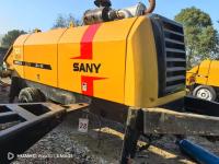 China Used 2021 SANY HBT8018C-5S Trailer Concrete Pump 85 m³h Output 180 kW Engine for sale