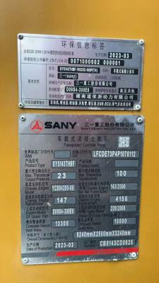 China 2023 SANY SY5143THBF Truck-Mounted Concrete Pump 100m³h Output 40k m³ Real Working Hours for sale