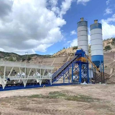 China Zoomlion YHZS50 Mobile Trailer Concrete Batching Plant, 50m³h, Used Full Set, Ready Shipment In Stock for sale