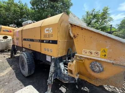 China 2020 SANY HBT8018C‑5S Used Diesel Powered Trailer Concrete Pump | 85 m³/h output | 180/2200 kW/rpm engine for sale