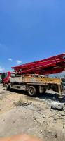 China SANY SYM5441THB 56m 8x4 Mercedes Benz Chassis Used Concrete Pump Truck EURO V 180m³/h Output for Africa Export for sale