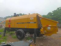China SANY HBT8018C Used Concrete Trailer Pump 85m³/h Deutz 186kW Engine High Output CE Certified 2020 for sale