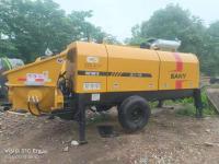 China SANY HBT8018C Used Concrete Trailer Pump 85m³/h Deutz 186kW Engine High Output CE Certified 2020 for sale