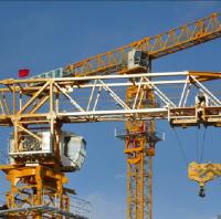 China Used  QTZ80 PT6013-8 Flat Top Tower Crane 60m Jib 8 Ton Lifting Capacity for sale