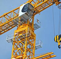 China Used  QTZ80 PT6013-8 Flat Top Tower Crane 60m Jib 8 Ton Lifting Capacity for sale
