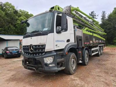 China Zoomlion 63m Used Concrete Pump Truck 6-Section Roll Fold Boom 8500 Hours 2018 Euro 3 for sale