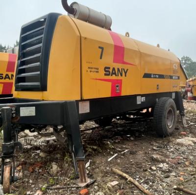 China SANY HBT9018C-5D Used Diesel Concrete Trailer Pump 90m³/h 18MPa Deutz 186kW 2021 for sale