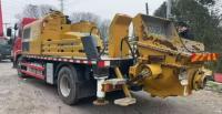 China 2021 SANY SY5143THBF Used Truck Mounted Concrete Line Pump 100m3/H 23MPa Dongfeng Chassis Low Hours for sale