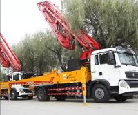 China Used HOWO Chassis Concrete Pump Truck 37m Boom 120m3/h Weichai WP10 Engine for sale