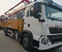 China Used HOWO Chassis Concrete Pump Truck 37m Boom 120m3/h Weichai WP10 Engine for sale