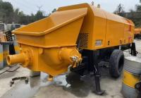 China Used Sany HBT6013C-5 Concrete Line Pump 60 m3 Diesel Trailer Mounted Export Grade for sale