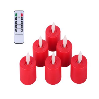 China Hot Sale Birthday Mini LED Tea Candle Battery Flameless Candle Lighting Paraffin Wax Tea Light Plastic Remote Control Candle for sale