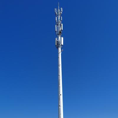 China Custom Galvanized Monopole Telecom Tower, 10-60m, Q355 Steel, for Urban 4G/5G Communication Network for sale