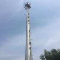 China Custom Galvanized Monopole Telecom Tower, 10-60m, Q355 Steel, for Urban 4G/5G Communication Network for sale