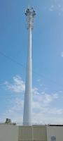 China Galvanized Single Tube Monopole Communication Tower Wind Resistant for Roadside 5G Network for sale
