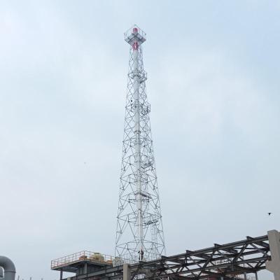 China Industrial Chimney Support Tower High Strength Q355 Steel Lattice Chimney Tower for Power Plant for sale