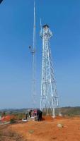 China Custom Height 10-60m Lightning Tower Galvanized Steel Lightning Protection Tower for sale