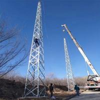 China Custom Height 10-60m Lightning Tower Galvanized Steel Lightning Protection Tower for sale