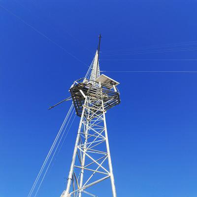 China Hot Dip Galvanized Anemometer Tower Lattice Steel Wind Monitoring Mast for sale