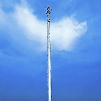 China Galvanized Steel Monopole Tubular Telecom Antenna Tower 10-60m Height 30-Year Service Life for sale
