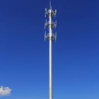 China Galvanized Steel Monopole Tubular Telecom Antenna Tower 10-60m Height 30-Year Service Life for sale