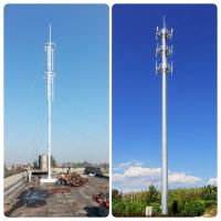 China Galvanized Steel Monopole Tubular Telecom Antenna Tower 10-60m Height 30-Year Service Life for sale