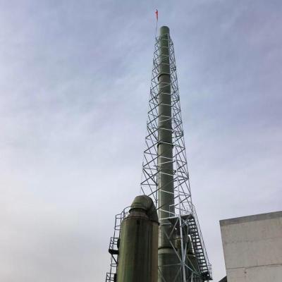 China Hot-dip Galvanized Steel Chimney Tower with Customizable Color 20-50 Years Service Life for sale