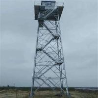 China Customizable Steel Lookout Guard Tower Hot Dip Galvanizing Surface Treatment for Telecommunication Applications for sale