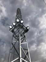 China Customized 20M 25M 30M 40M High Mast Pole High Mast Tower with Flood Lights Pole Q235 Steel Lamp Post for sale