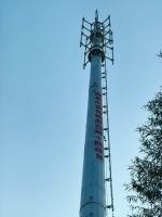 China Telecom Galvanized Steel Monopole Tower Single Tube Tower for 5G Wireless Antenna Lightning Tower for sale