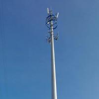 China Communication Tower Monopole Single Tube Tower Galvanized Q235B/Q355 Steel Telecommunication Towers Accessories for sale