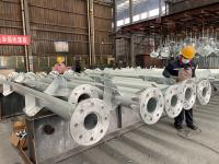 China Communication Tower Monopole Single Tube Tower Galvanized Q235B/Q355 Steel Telecommunication Towers Accessories for sale