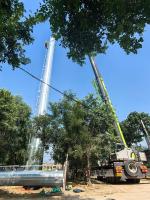 China Communication Tower Monopole Single Tube Tower Galvanized Q235B/Q355 Steel Telecommunication Towers Accessories for sale