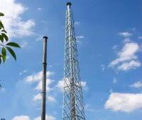 China Steel Chimney Tower Quick Assembly Smart City Communication Infrastructure Projects Hot Dip Galvanizing 30 Year for sale