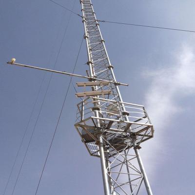 China Heavy Duty Anemometer Tower with Hot Dip Galvanized Treatment and High Wind Resistance for Meteorological Monitoring for sale