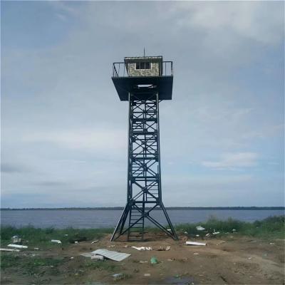 China Guard Tower four legged lattice structure hot dip galvanized surface treatment designed for long term outdoor in harsh environments for sale