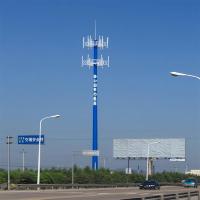 China Monopole Tower Single Tube Tapered Polygonal and Circular Design with Internal External Climbing Ladder for Safe Access for sale