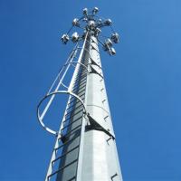 China Monopole Tower Hot Dip Galvanized Steel Structure for Telecom 4G 5G Base Station Smart City and Microwave Communication Projects for sale