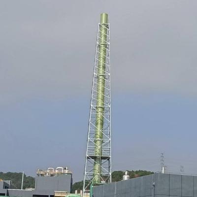China Hot Dip Galvanized Chimney Tower Providing Strong Wind Resistance and Anti Corrosion Protection for Industrial Chimneys and Flue Systems for sale