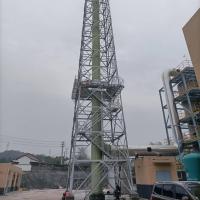 China Hot Dip Galvanized Chimney Tower Providing Strong Wind Resistance and Anti Corrosion Protection for Industrial Chimneys and Flue Systems for sale