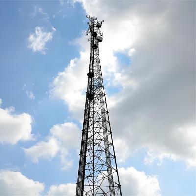 China Angle steel tower made from Q235B Q355B customizable height range 10m to 80m with hot dip galvanized surface treatment for sale