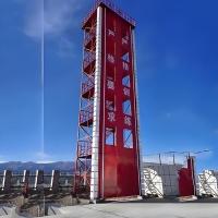 China Training Tower Customized Height 12 to 35 Meters Hot Dip Galvanized Carbon Steel Fire Fighting Exercise Tower with Protective Fence for sale