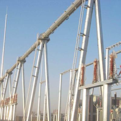 China Durable Power Structure Hot Dip Galvanized Steel Transmission Tower Substation Frame and Cross Arm Components for Power Grid Projects for sale