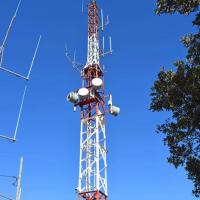 China 4 Leg Angle Steel Lattice Tower Communication Tower with Hot Dip Galvanized Treatment Thick Zinc Coating and Strong Wind Earthquake Resistance for Outdoor for sale