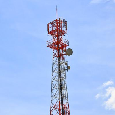 China 4 Leg Angle Steel Lattice Tower Communication Tower with Hot Dip Galvanized Treatment Thick Zinc Coating and Strong Wind Earthquake Resistance for Outdoor for sale