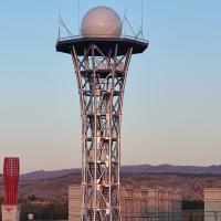 China Q235B Steel Silver Hot Dip Galvanized Customizable Height Weather Radar Signal Tower Telecommunication Accessory Lightning Tower for sale
