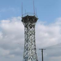 China Q235B Steel Silver Hot Dip Galvanized Customizable Height Weather Radar Signal Tower Telecommunication Accessory Lightning Tower for sale