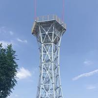 China Q235B Steel Silver Hot Dip Galvanized Customizable Height Weather Radar Signal Tower Telecommunication Accessory Lightning Tower for sale