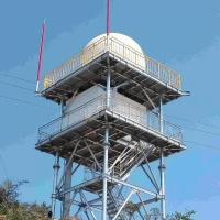 China Radar Tower hot dip galvanized steel structure with small deformation and strong wind resistance designed for radar equipment support for sale